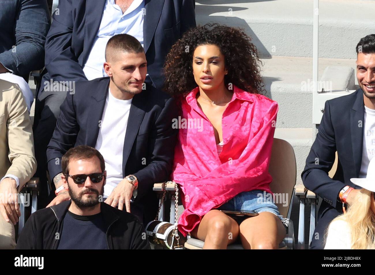 Paris, France, June 05, 2022, Marco Verratti, Jessica Aidi in the ...