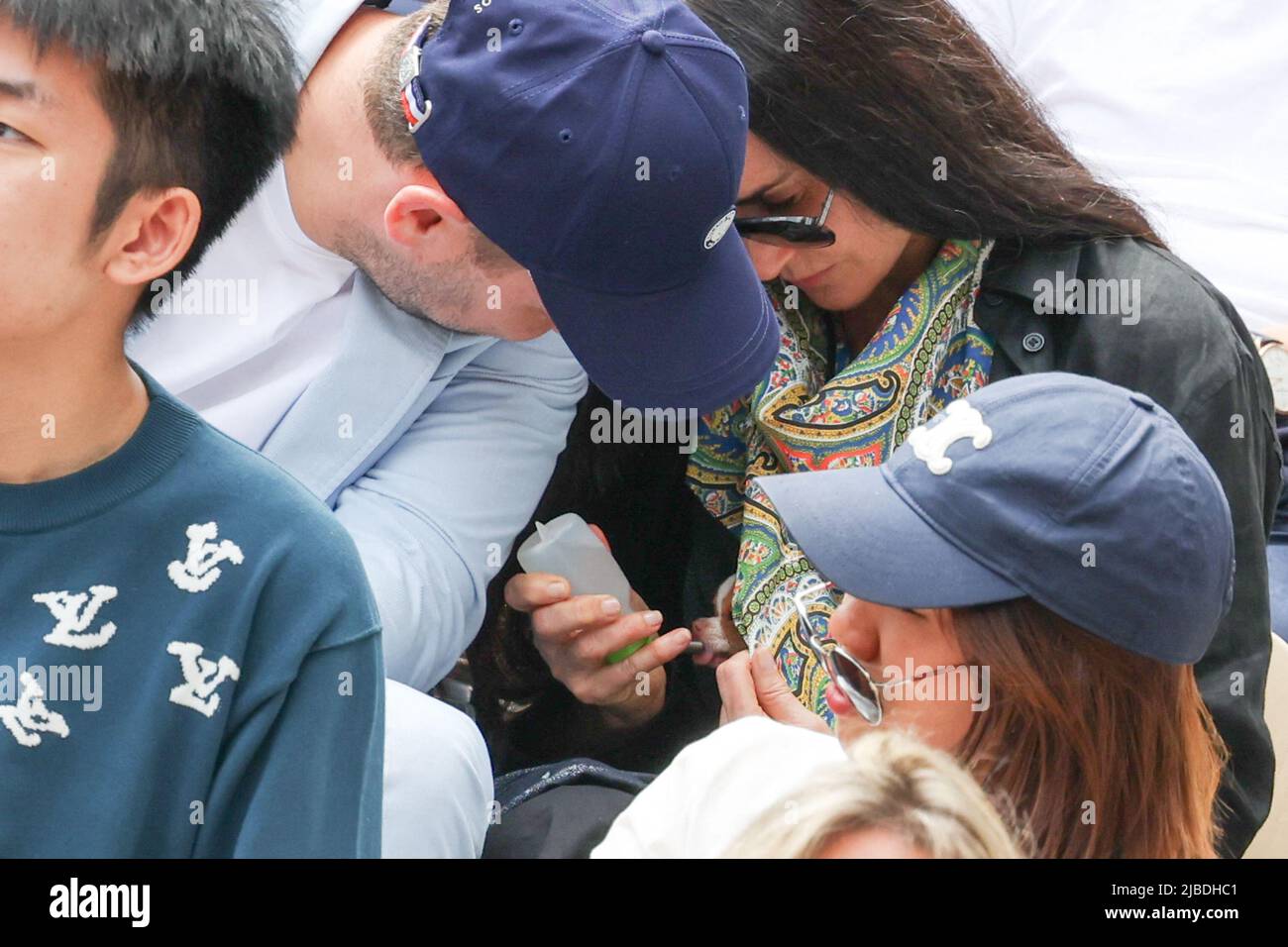Paris, France, June 05, 2022, Demi Moore with her dog and her boyfriend ...