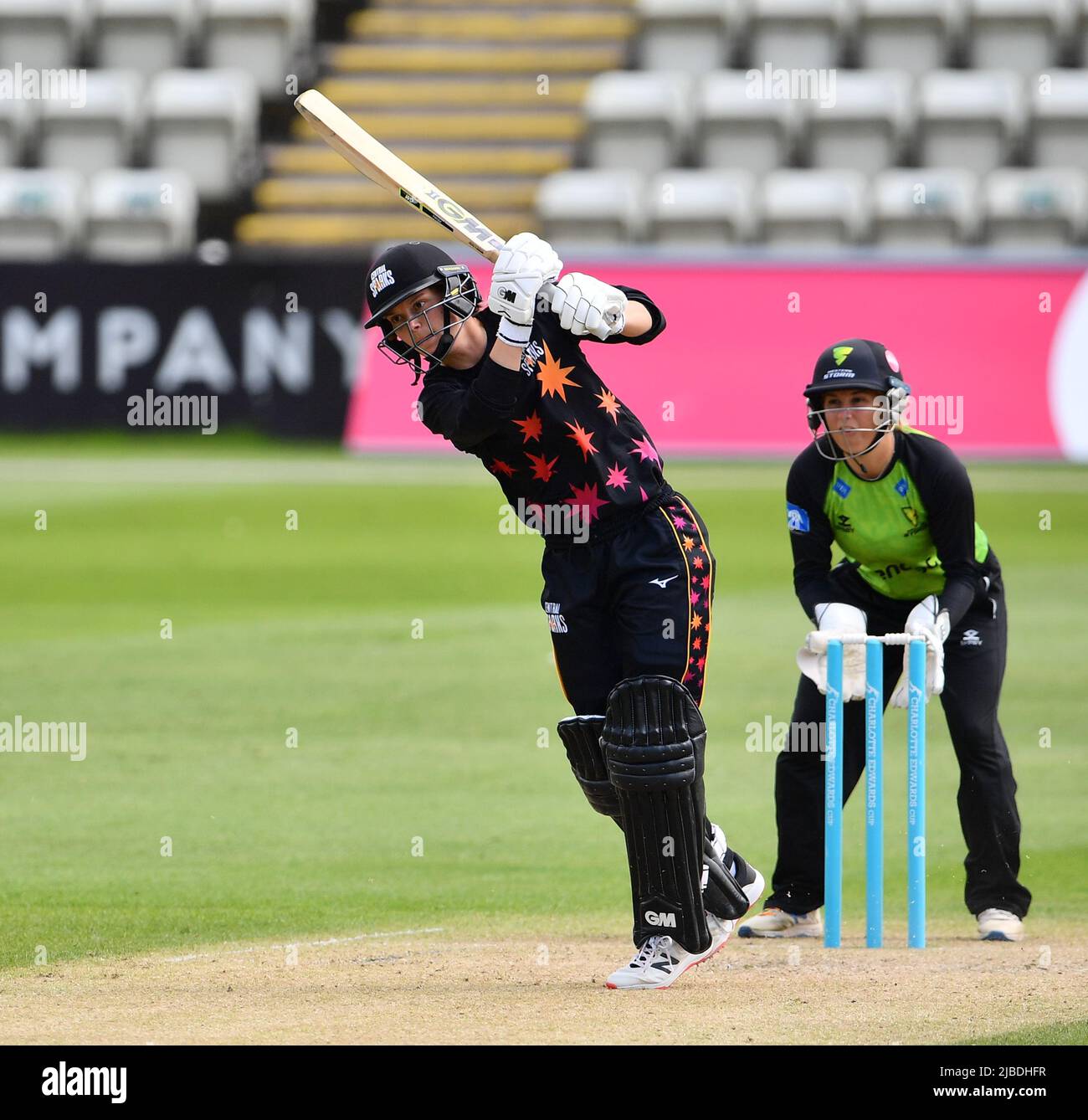 Central Sparks' Amy Jones batting in a Charlotte Edwards Cup T20 group ...