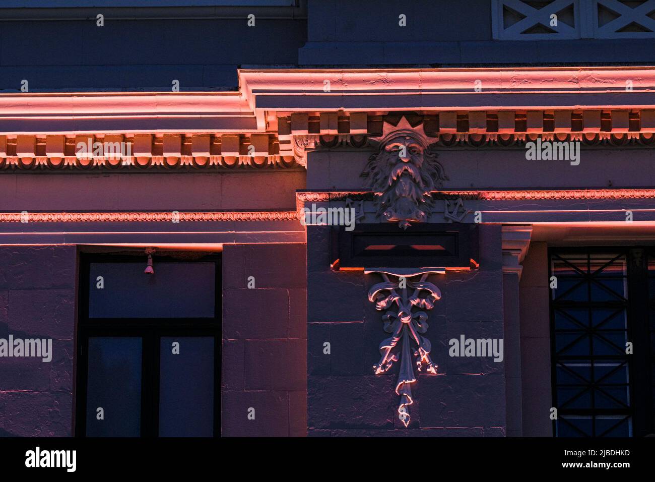 Poseidon ornamentation, Historic Steamship Terminal building, Victoria ...