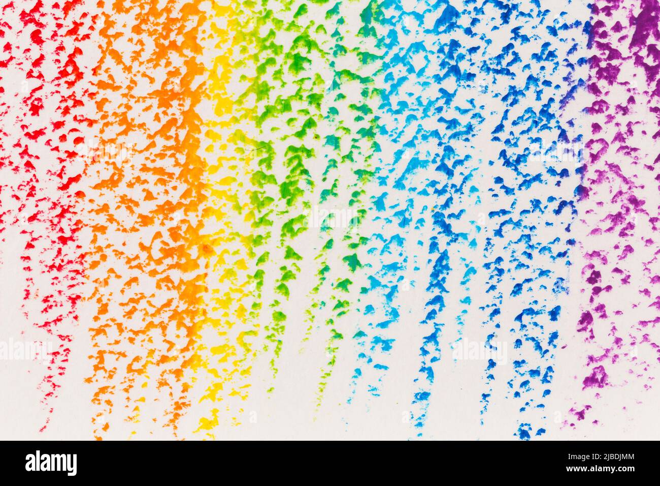 Wax crayon hand drawing rainbow background Stock Photo - Alamy