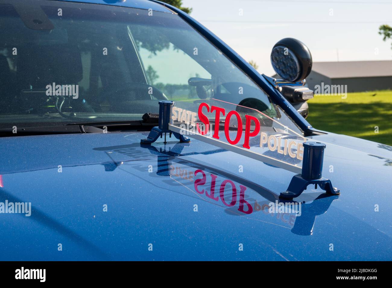 Dimondale MI - June 4, 2022: State of Michigan State Police car with ...