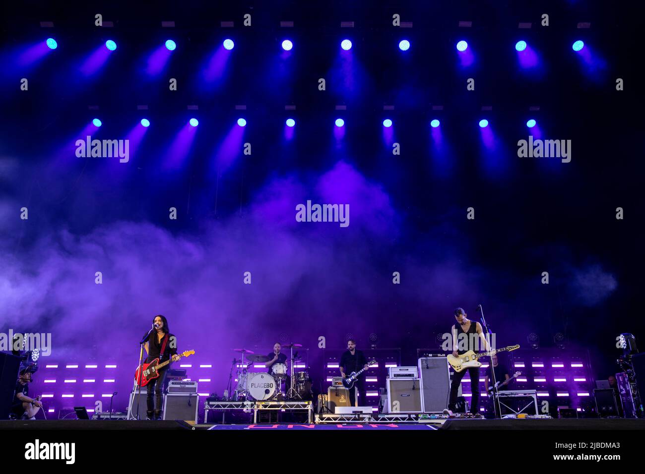 Nuremberg, Germany. 05th June, 2022. Frontman Brian Molko (l) of the ...