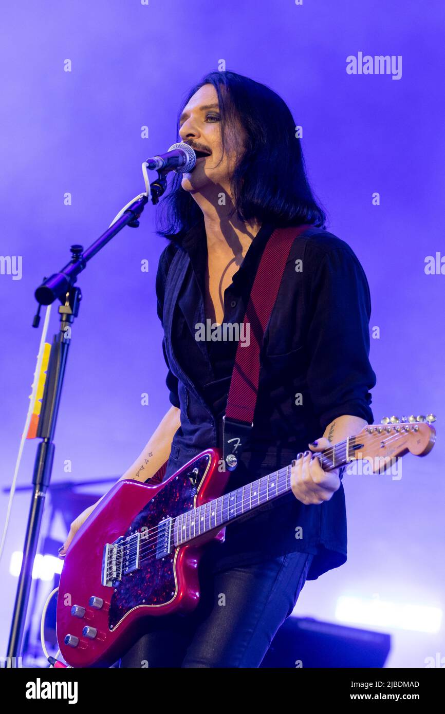 Nuremberg, Germany. 05th June, 2022. Frontman Brian Molko of the ...