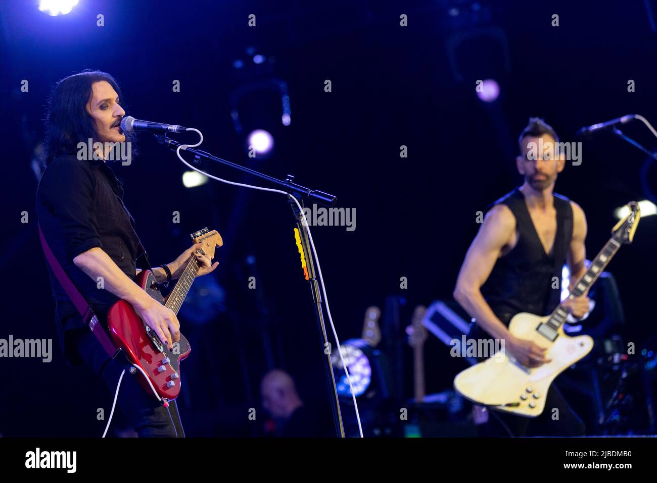 Nuremberg, Germany. 05th June, 2022. Frontman Brian Molko of the ...