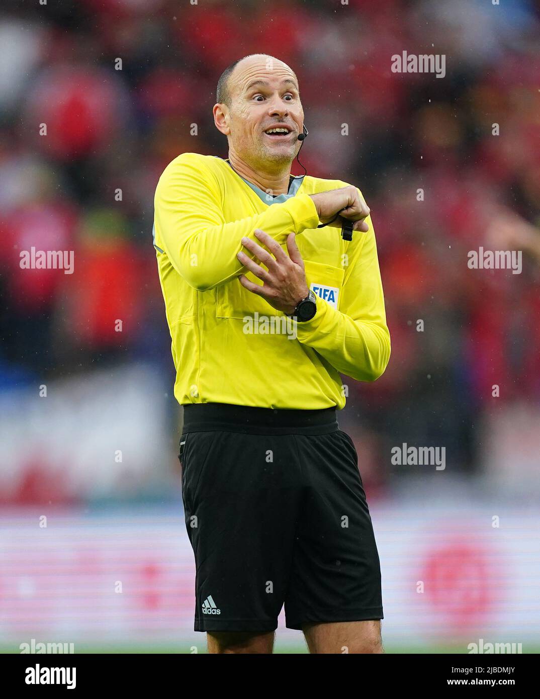 Referee Antonio Mateu Lahoz during the FIFA World Cup 2022 Qualifier ...