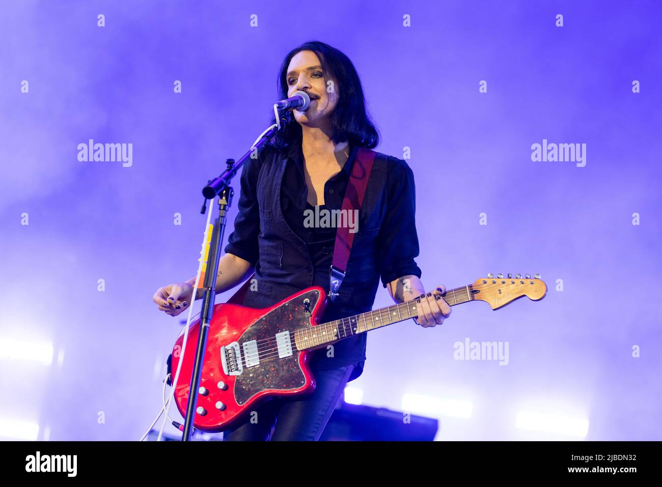 Nuremberg, Germany. 05th June, 2022. Frontman Brian Molko of the ...