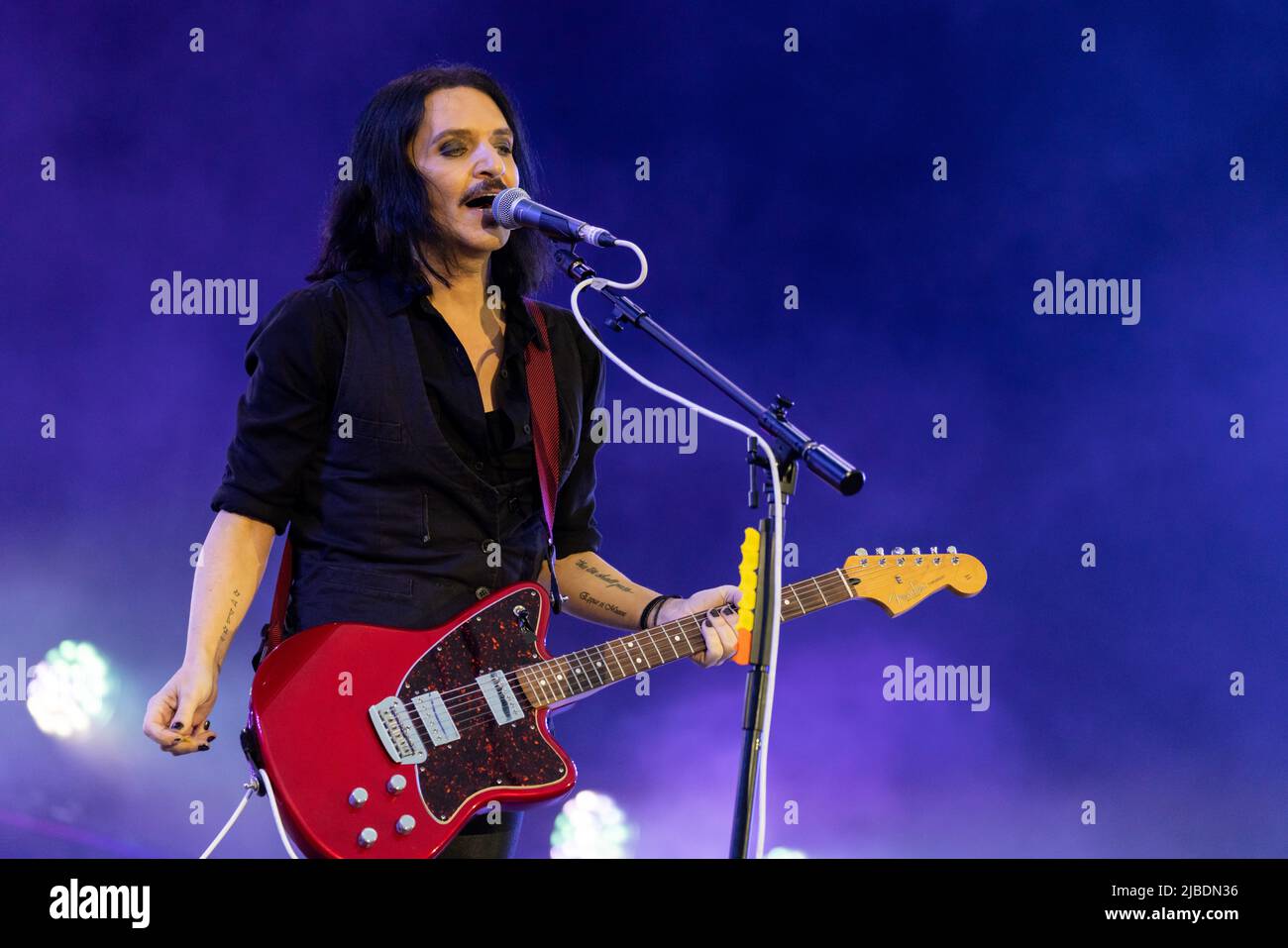 Nuremberg, Germany. 05th June, 2022. Frontman Brian Molko of the ...