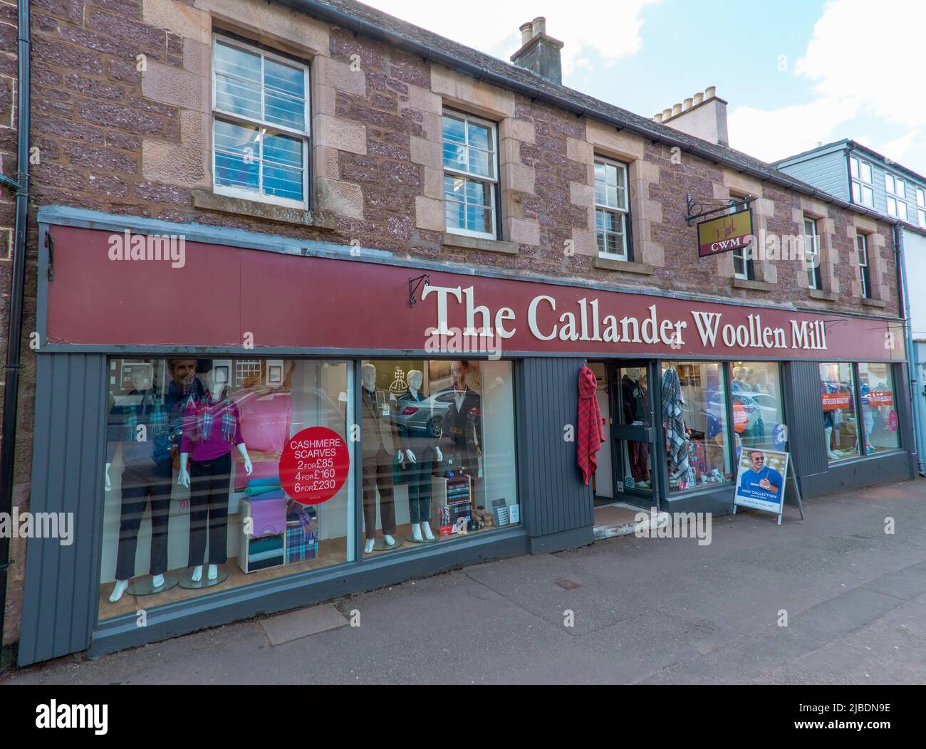 The Callander Woollen Mill on the high Street Callander, Scotland, UK ...