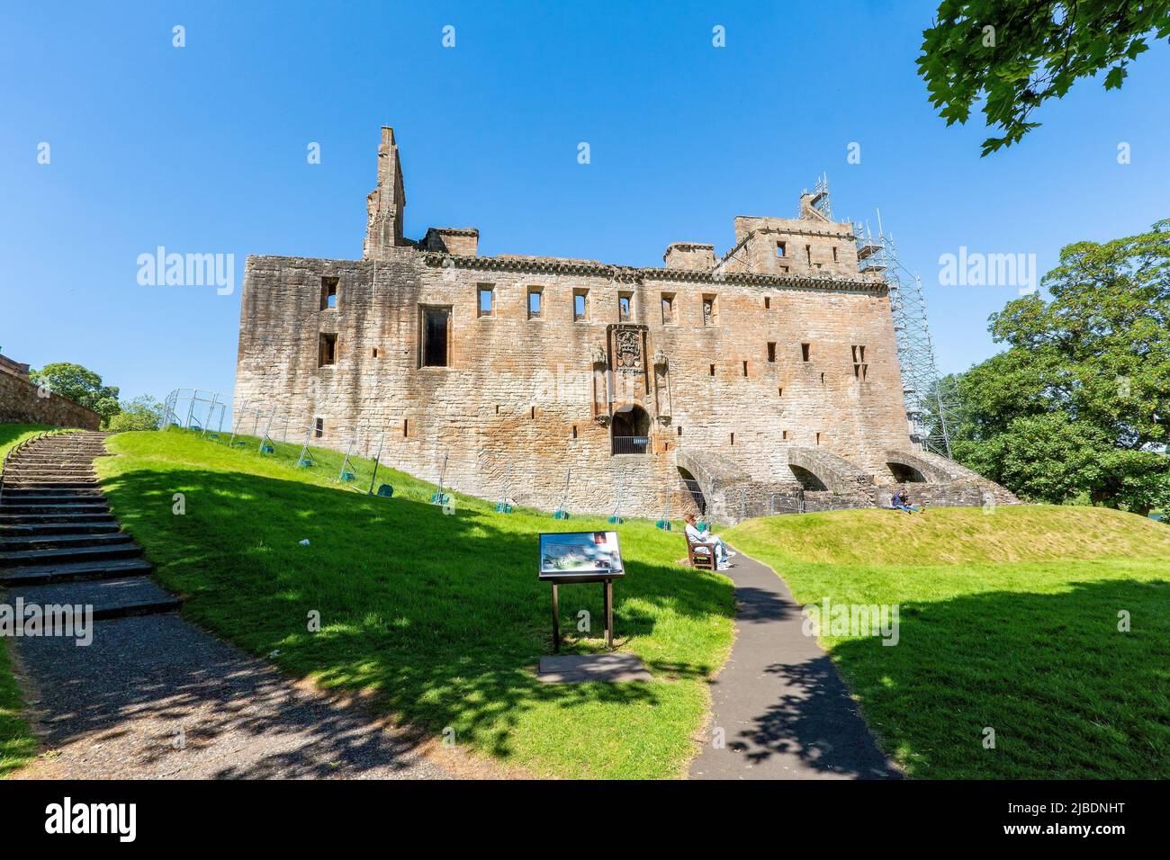 Ruins of Linlithgow Palace which dates from the 16th Century ...