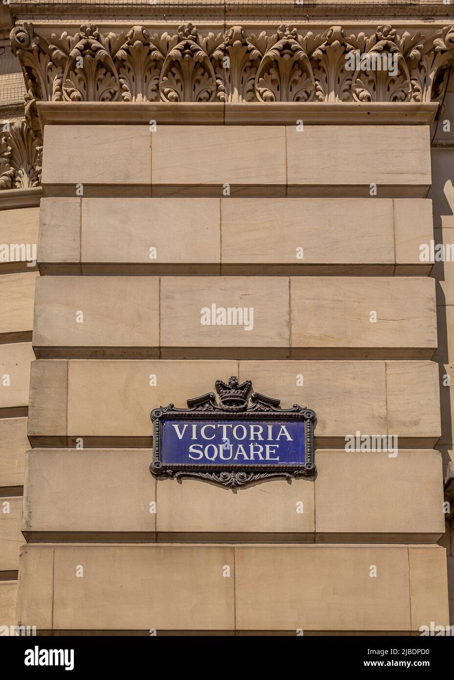 Victoria Square street plaque, Birmingham, England Stock Photo - Alamy