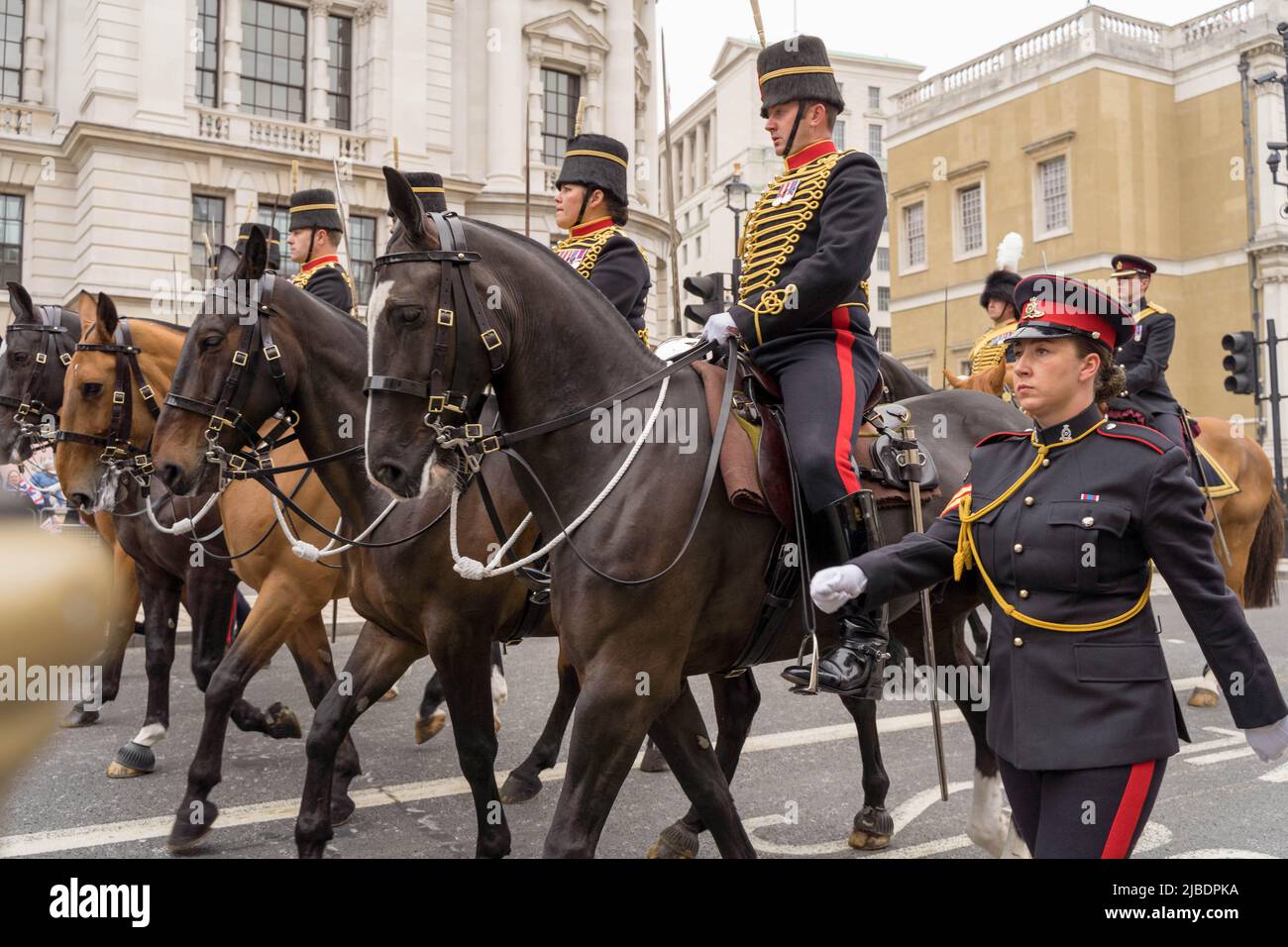 London UK, 5th June 2022. The pageant for the Queen Elizabeth II’s ...