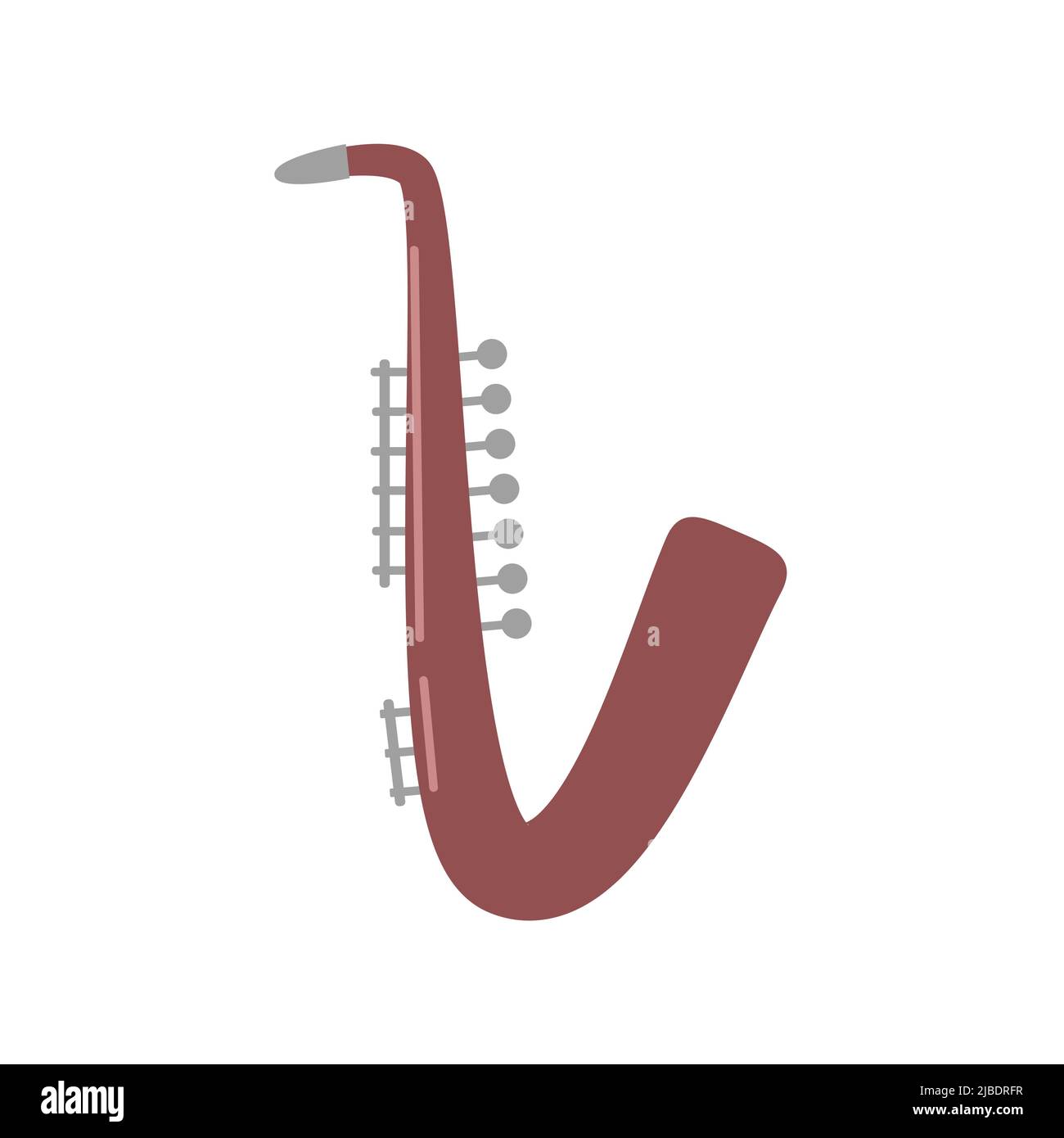 Saxophone flat icon. Musical instrument vector illustration isolated on ...