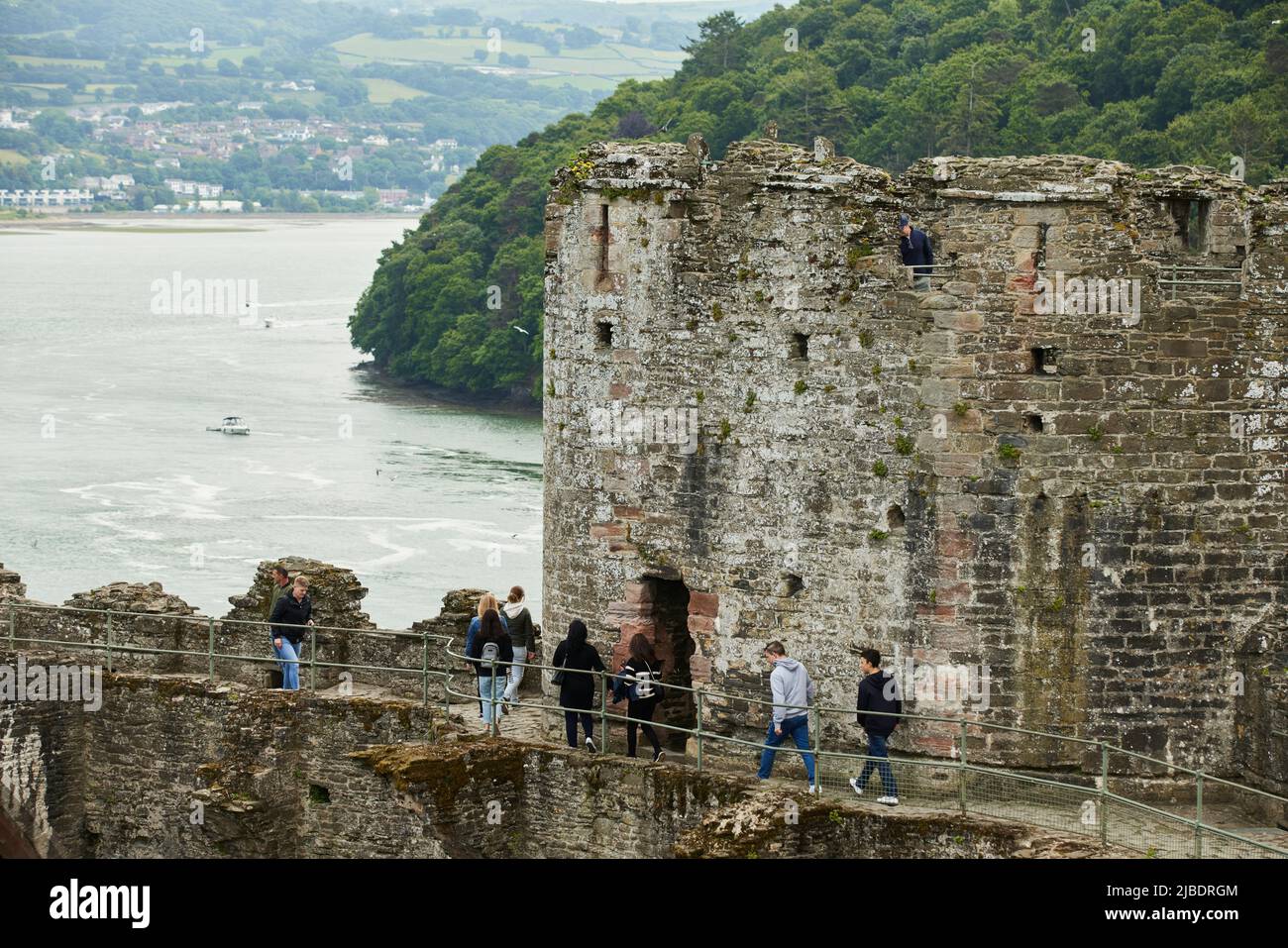 Conwy, North Wales landmark medieval defensive structure Conwy Castle ...