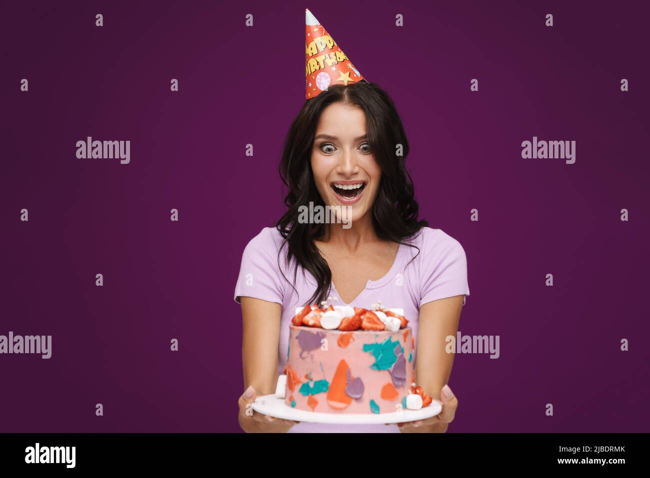 Excited young woman party hi-res stock photography and images - Alamy