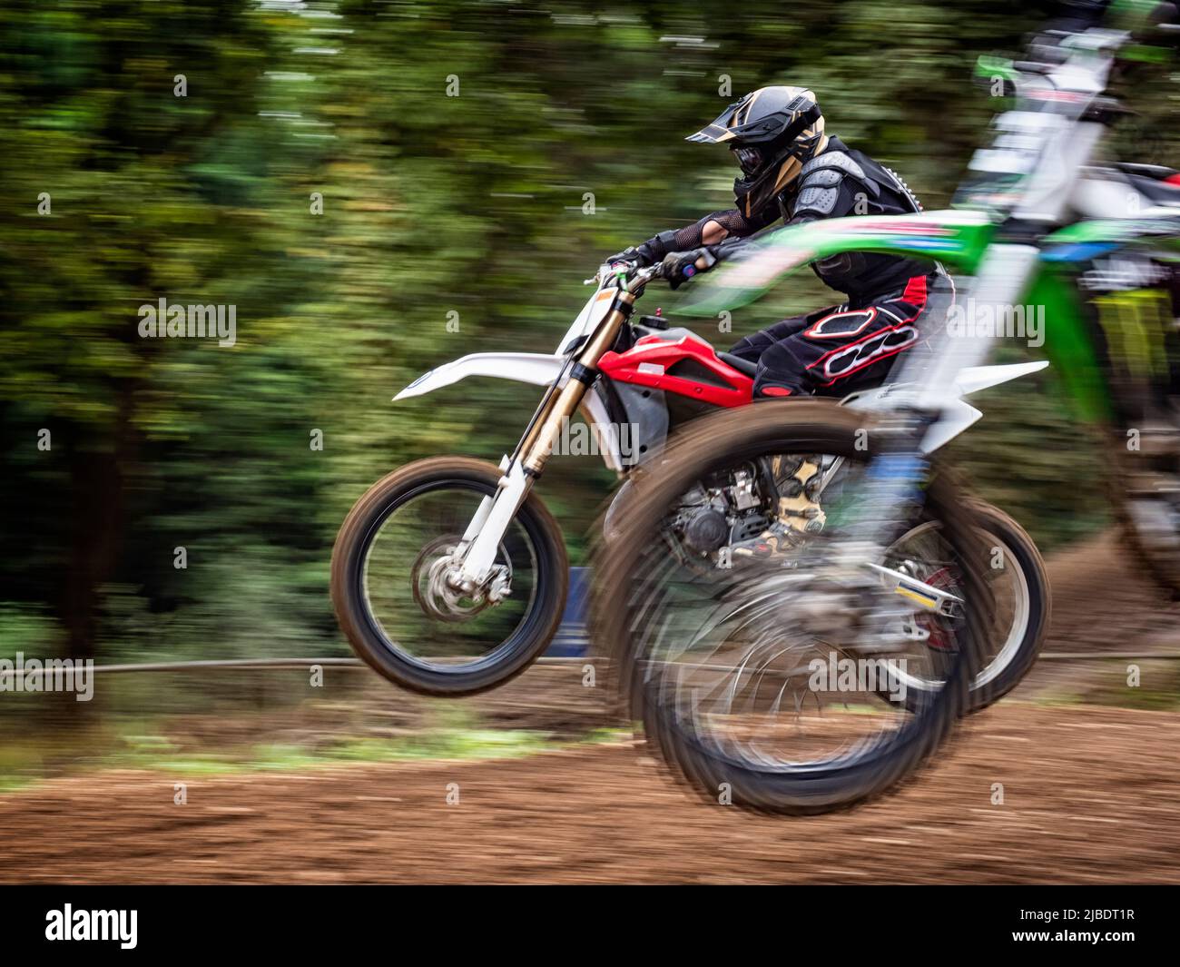 Motocross scene during a race, panning technique Stock Photo - Alamy
