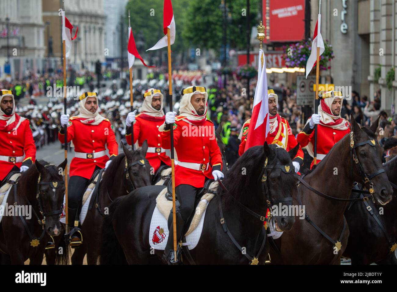 London, England, UK. 5th June, 2022. Platinum Jubilee Pageant is seen ...