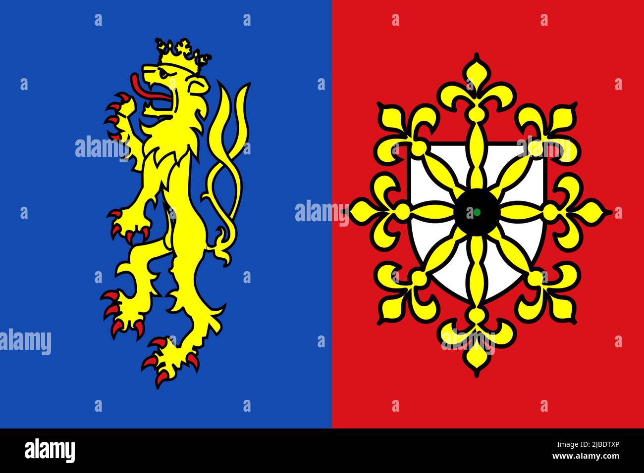 Top view of flag Mook en Middelaar, Netherlands. Dutch patriot and ...