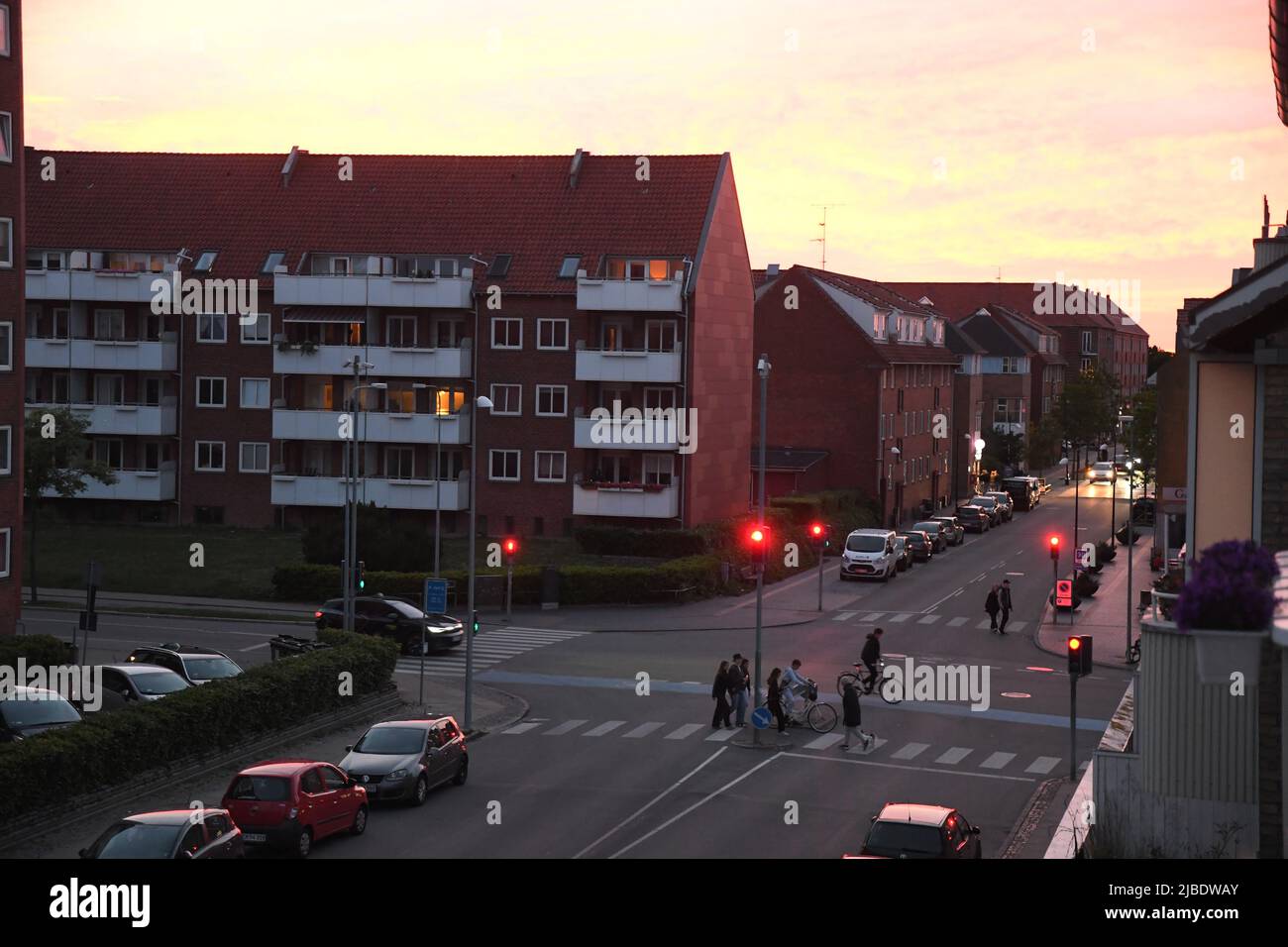Kastrup/Copenhagen/Denmark/05June 2022/ SunSets over Kastruplundgde in ...