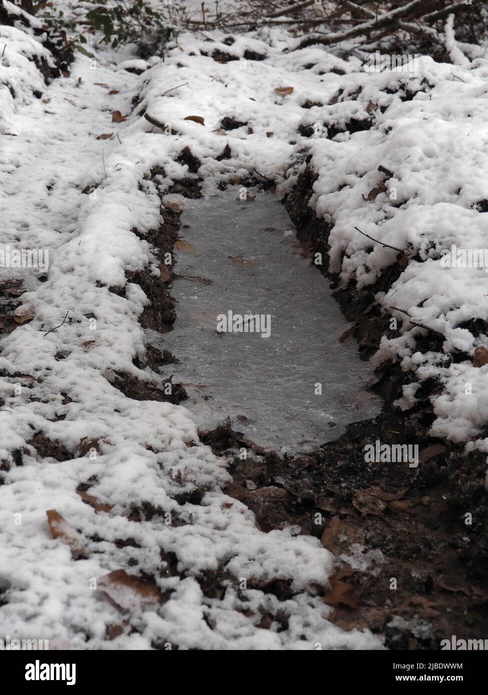 Frozen puddle on ground hi-res stock photography and images - Alamy