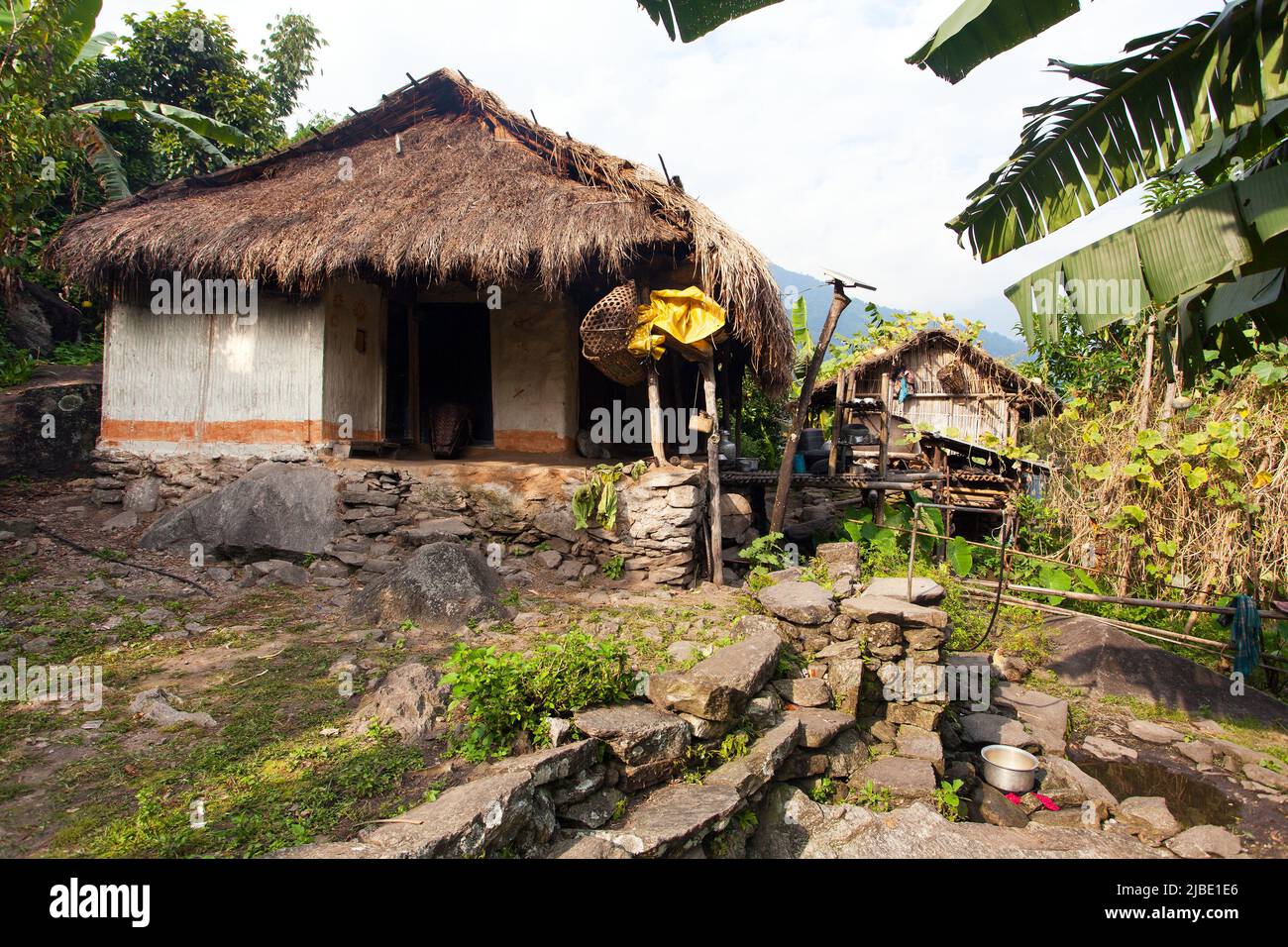 beautiful house home building in Nepal, Khumbu valley, Solukhumbu ...
