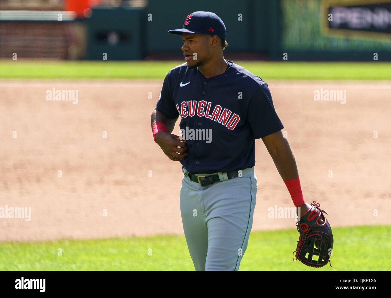 BALTIMORE, MD - JUNE 05: Cleveland Guardians right fielder Oscar ...