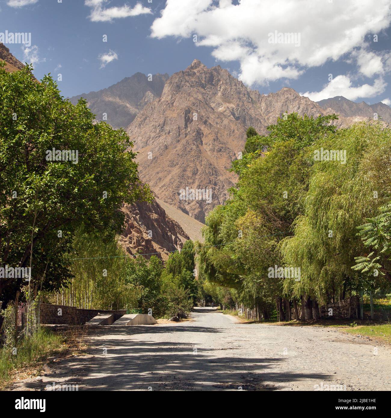 Pamir highway or pamirskij trakt. Landscape around Pamir highway M41 ...
