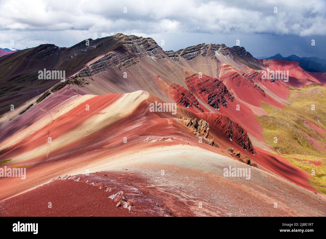 Rainbow mountains or Vinicunca Montana de Siete Colores, Cuzco region ...