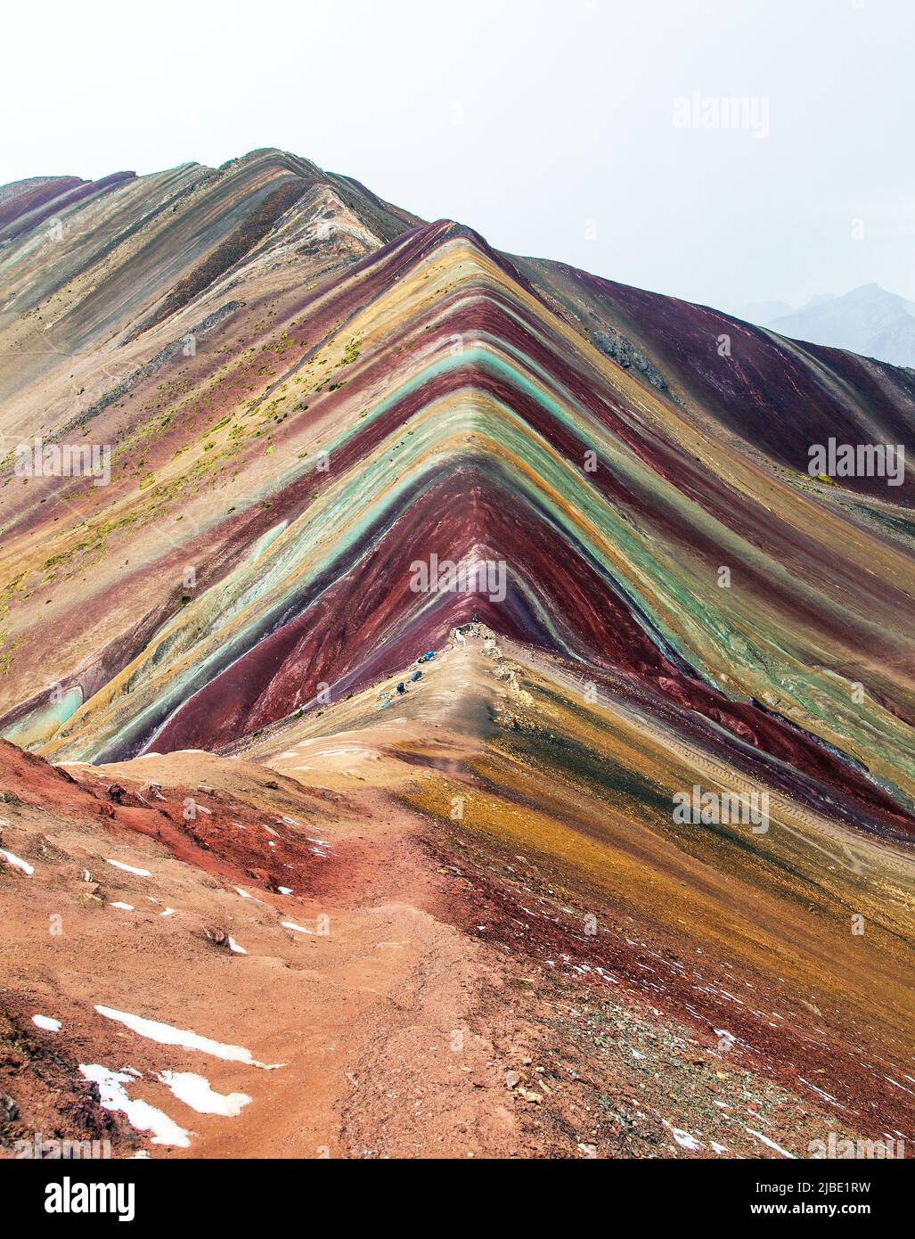 Rainbow mountains or Vinicunca Montana de Siete Colores, Cuzco region ...