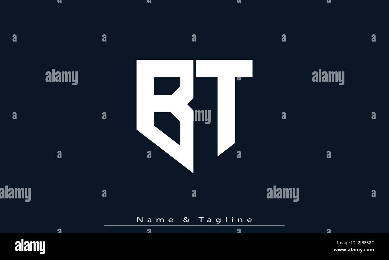 Alphabet letters Initials Monogram logo BT, TB Stock Vector Image & Art - Alamy