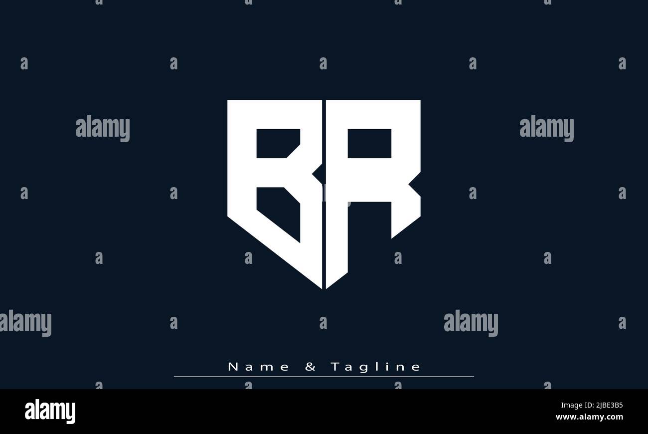 Alphabet letters Initials Monogram logo BR, RB Stock Vector Image & Art - Alamy