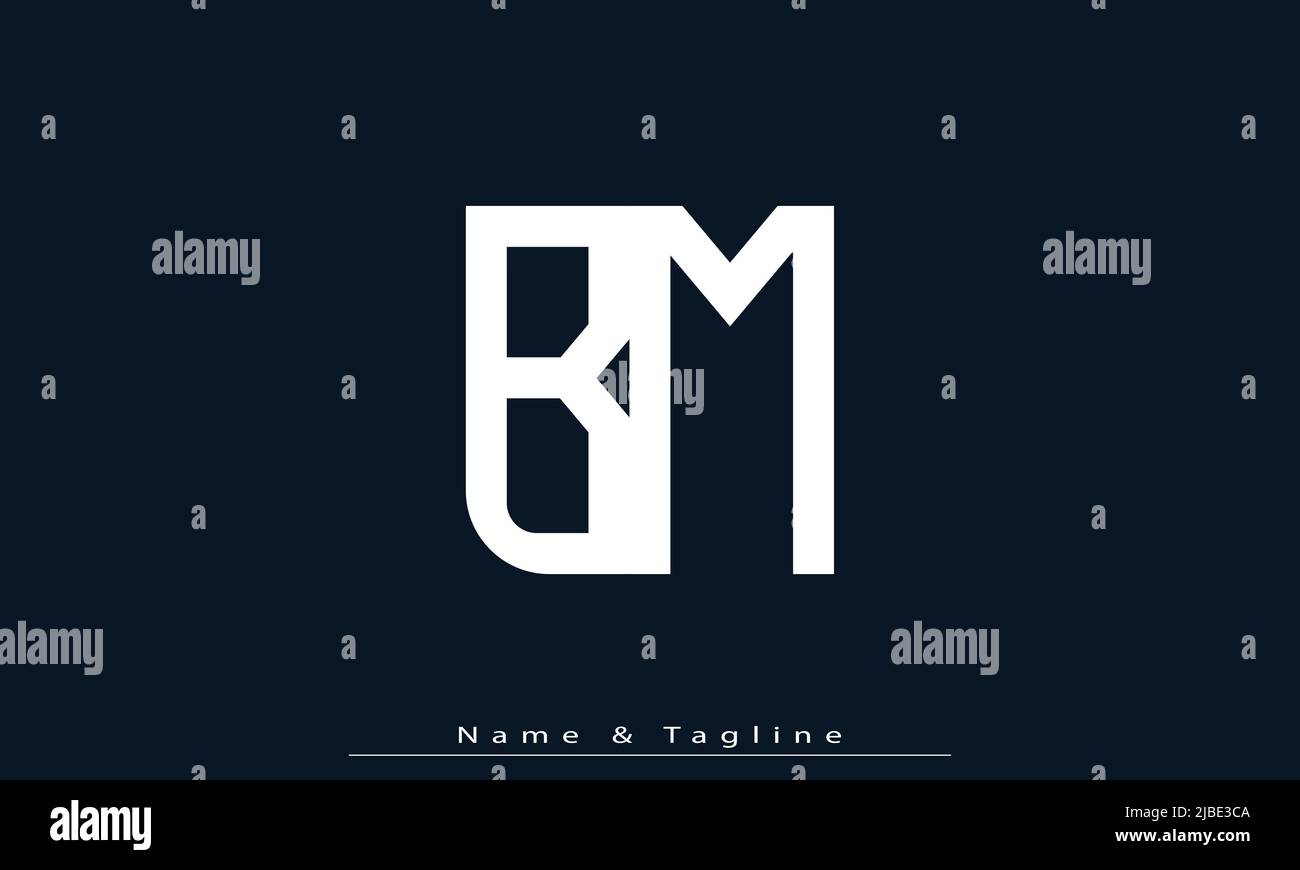 Alphabet letters Initials Monogram logo BM, MB Stock Vector Image & Art ...
