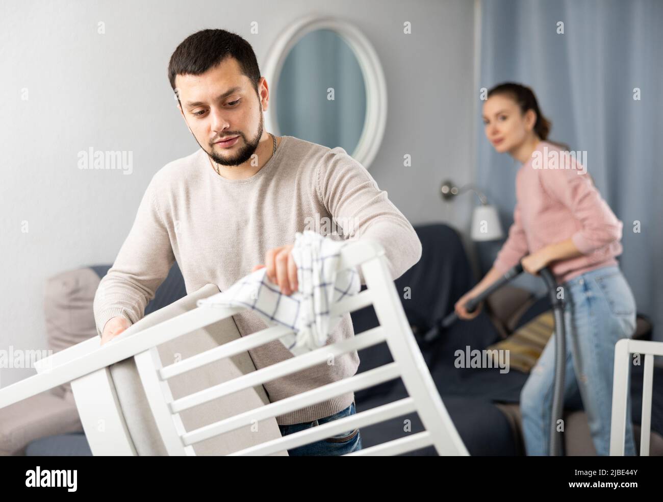 Husband cleaning hi-res stock photography and images - Alamy
