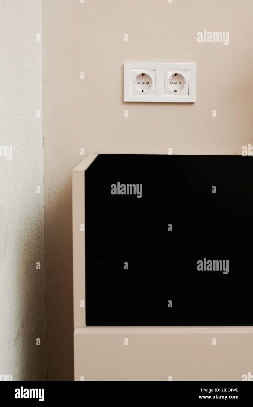 electric sockets located closer to the floor for connection to ...