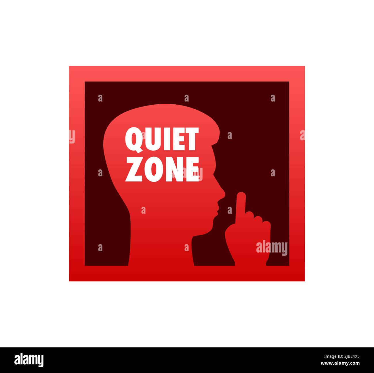 Quiet zone, no sound. Keep silence. Vector stock illustration Stock ...