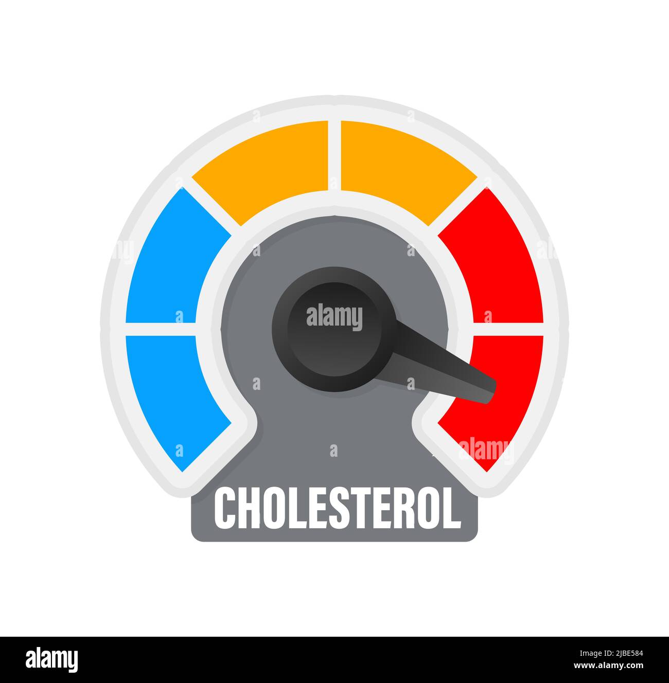 Cartoon icon with cholesterol level. Illustration vector graphic Stock ...