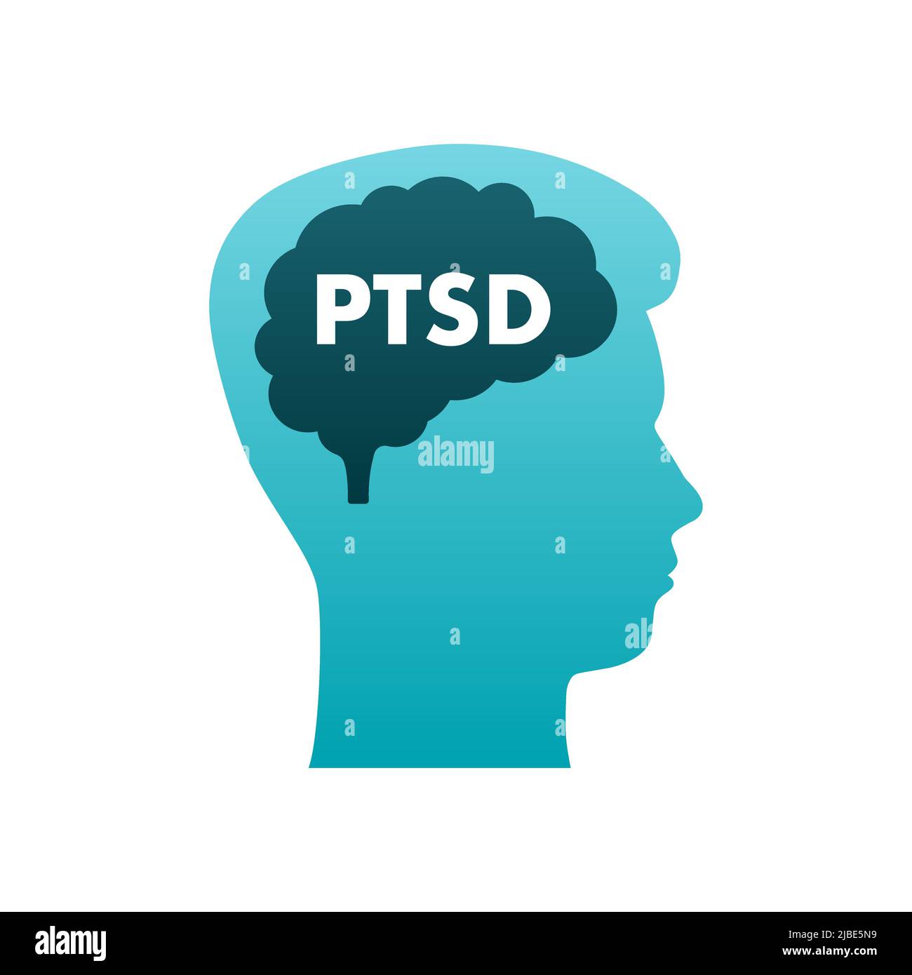 Wireframe with ptsd for banner design. Mental health awareness month ...