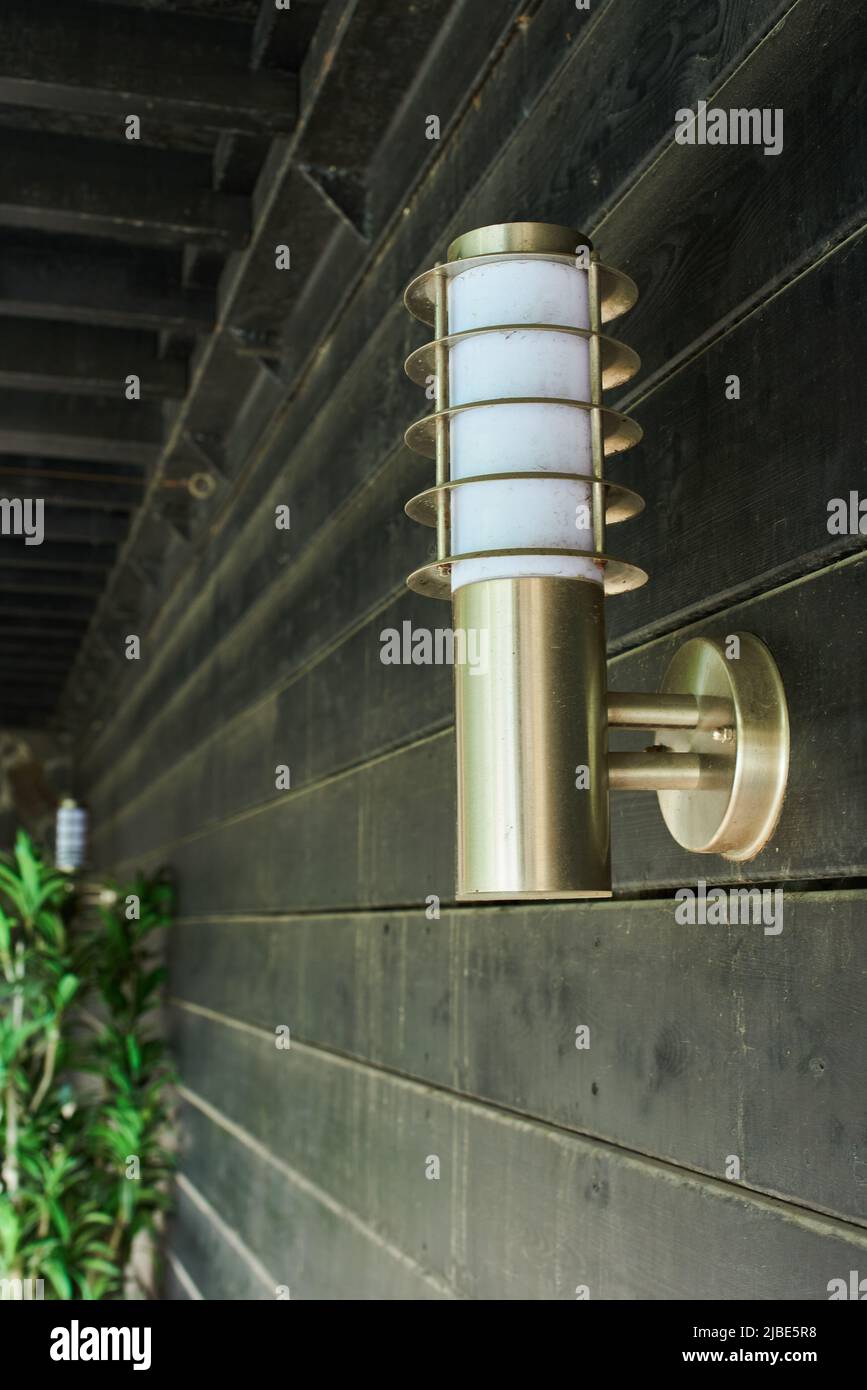 wall street lamp, all-weather lamp on the terrace of the house Stock ...