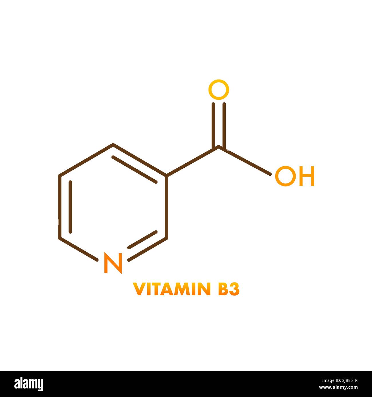 Vitamin b3 formula. Vector isolated illustration. Design element Stock ...