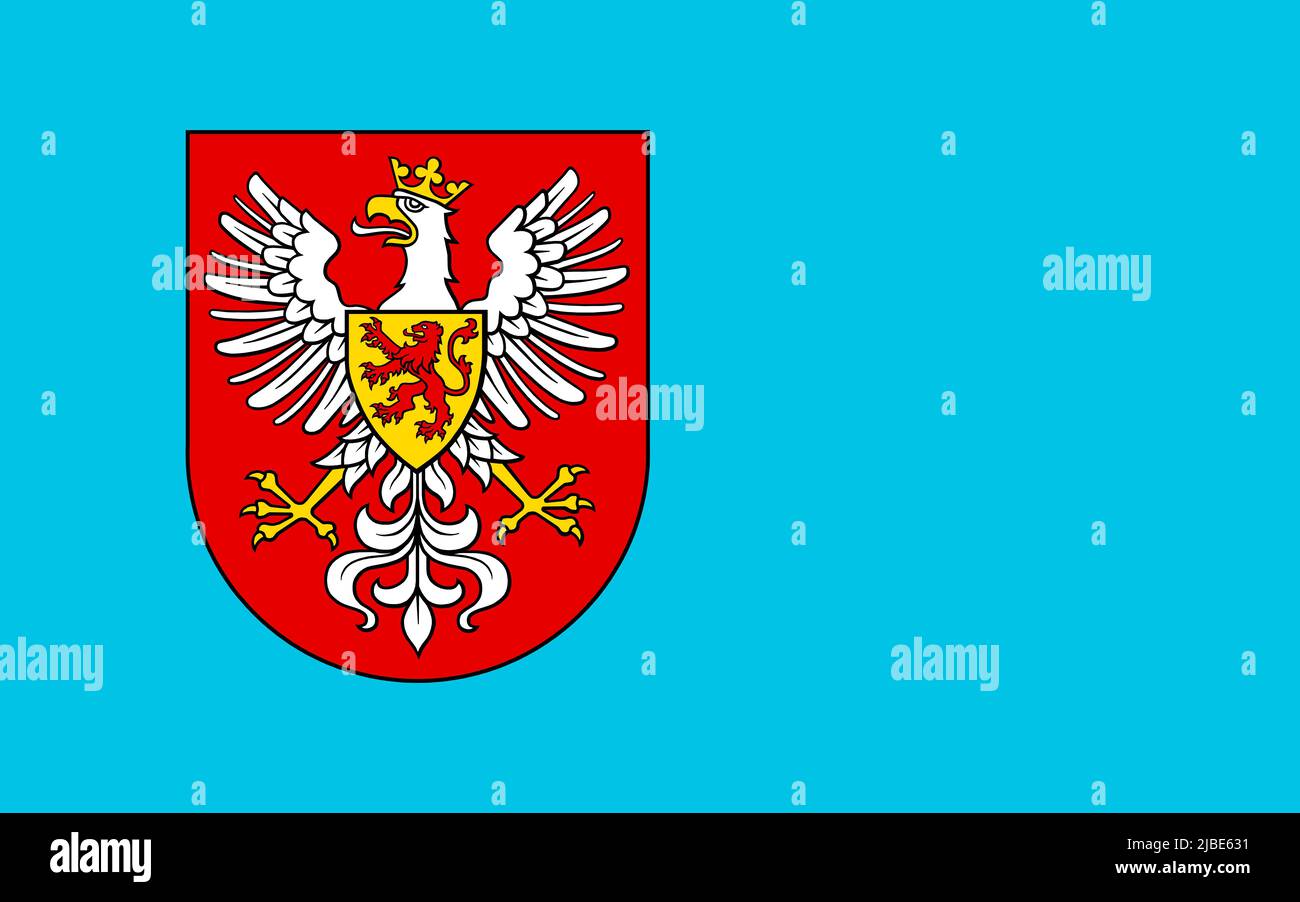 Top view of flag Kargowa, Poland. Polish city. travel and patriot ...
