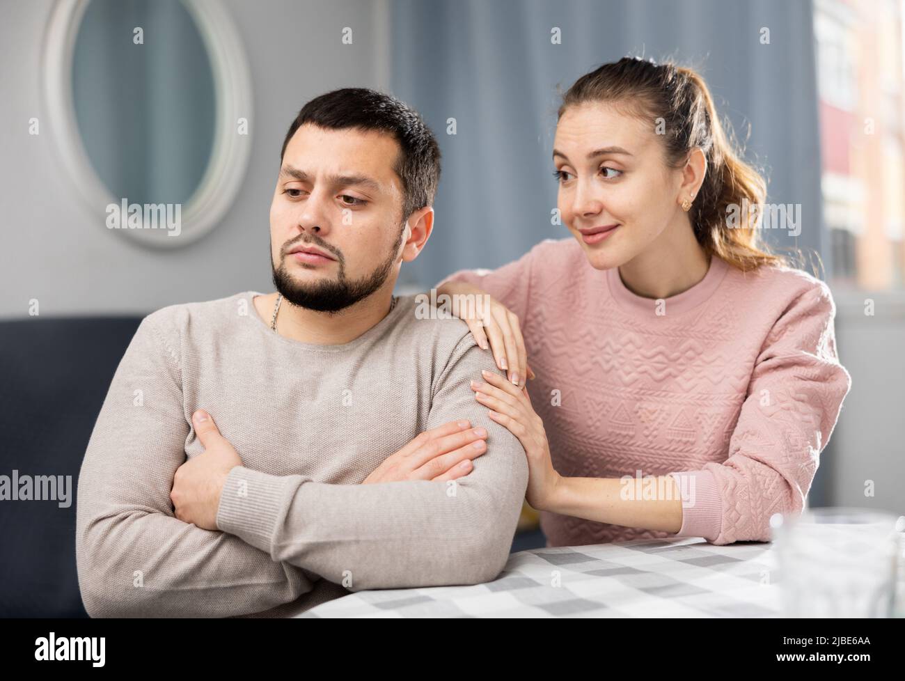 Man and woman having problems in relationship Stock Photo - Alamy