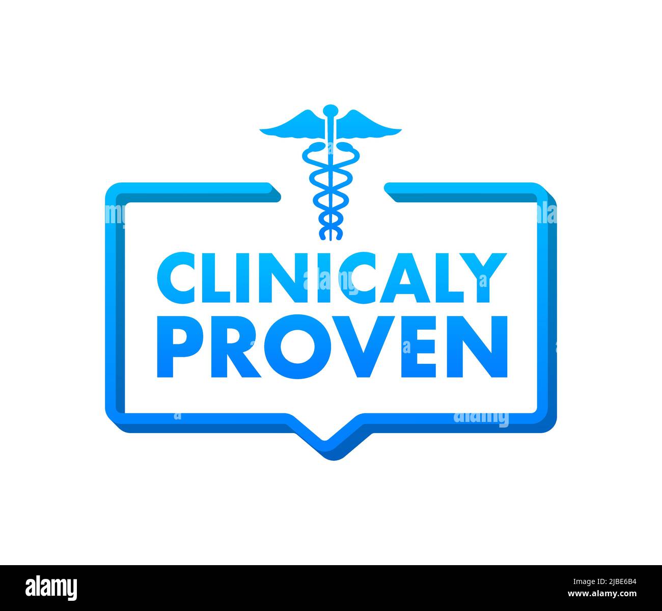 Clinicaly proven. Simple modern emblem with clinically proven. Vector ...