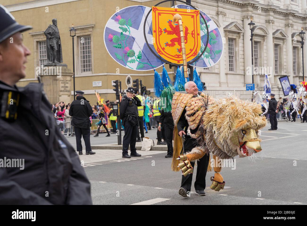 London UK, 5th June 2022. The pageant for the Queen Elizabeth II’s ...