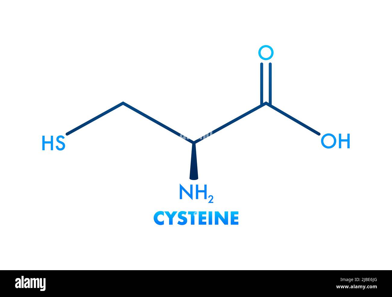 Cysteine molecular skeletal chemical formula. 3d icon with cysteine ...