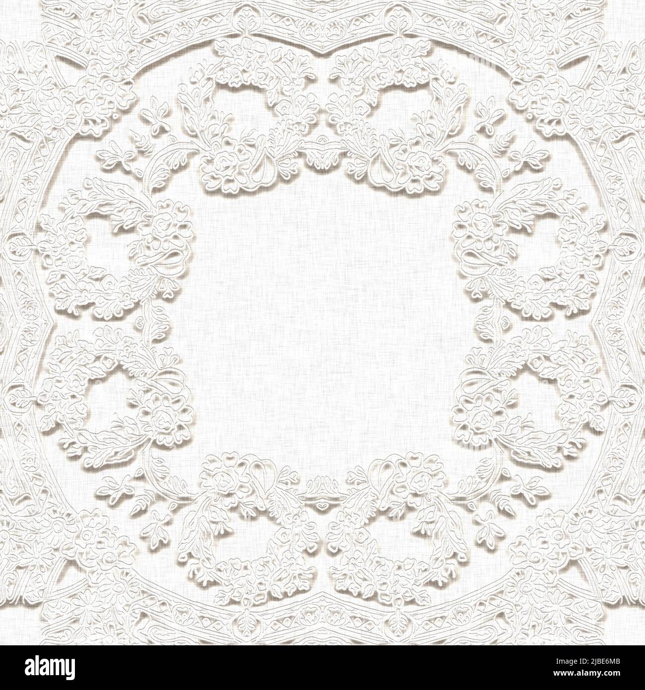 White on White linen lace effect background. Minimal stylish wedding ...