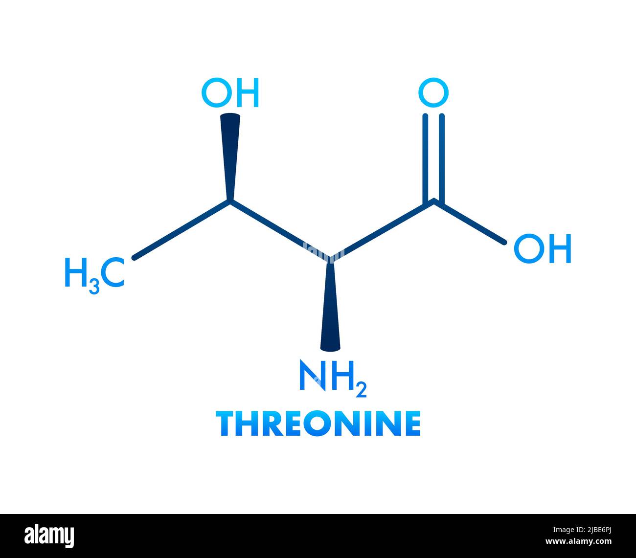 Threonine is an amino acid. Flat vector illustration on white ...