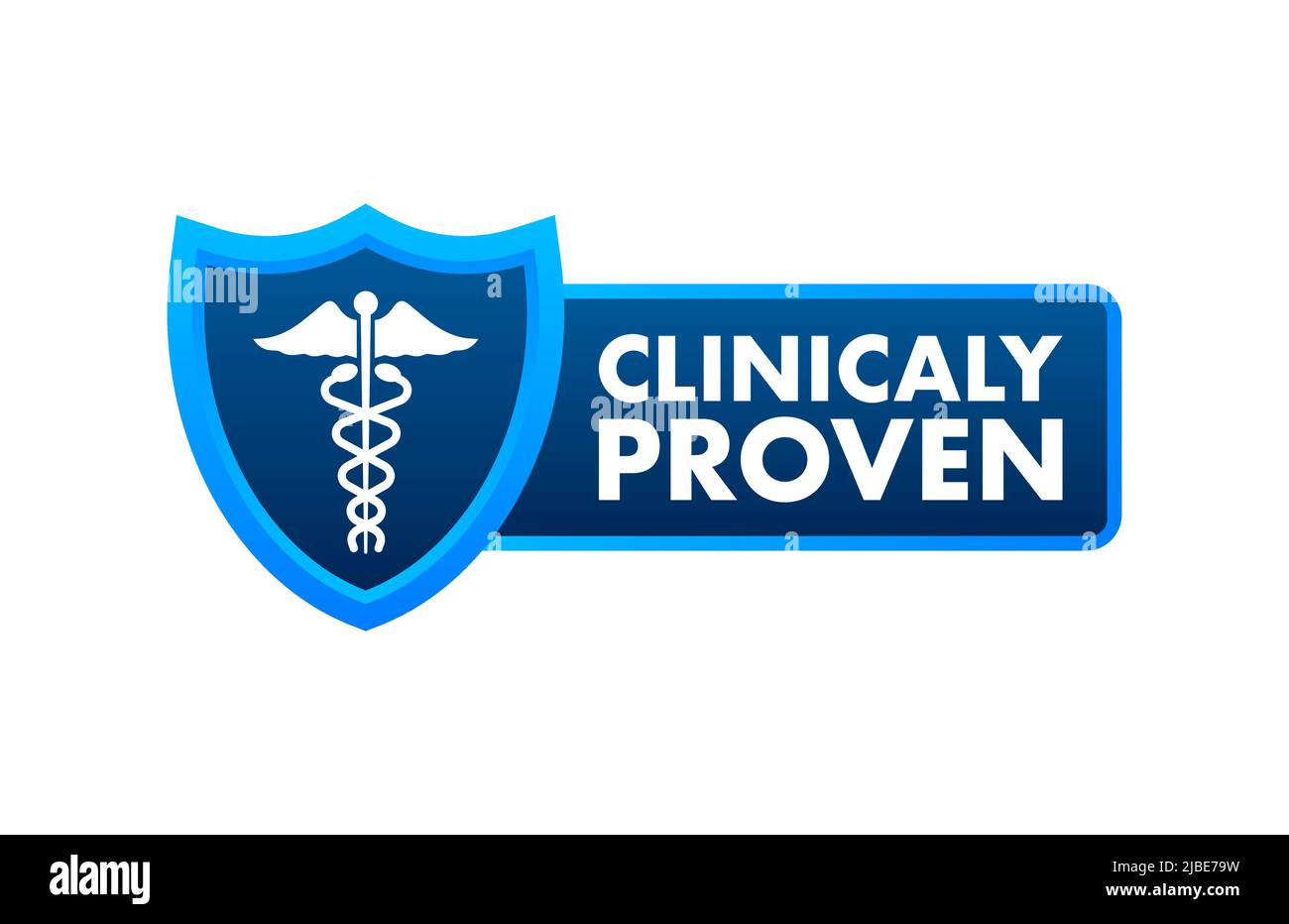 Clinicaly proven. Simple modern emblem with clinically proven. Vector ...