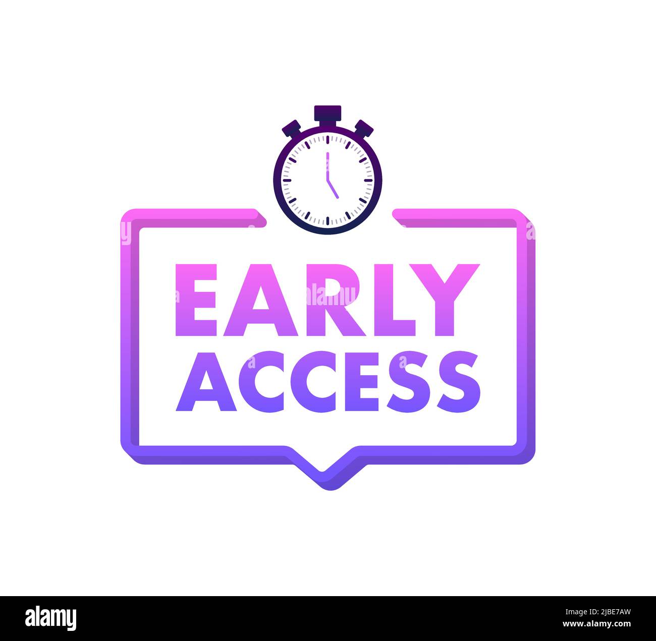 Vintage icon with red early access. Vector icon isolated template Stock ...