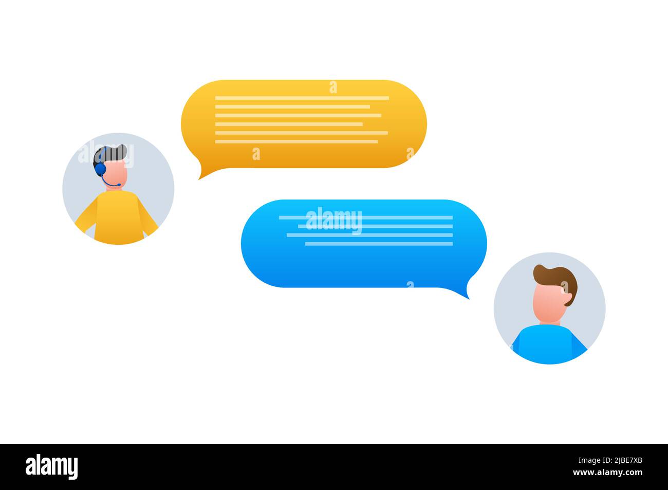 Chat messages notification on smartphone vector illustration. Social ...