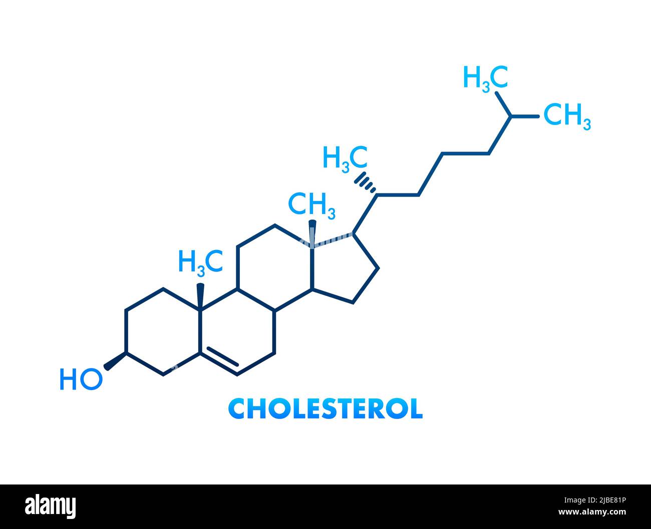 Cholesterol formula on white background. 3d cholesterol formula Stock ...
